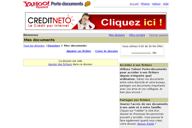 Yahoo! ferme son porte-documents en ligne