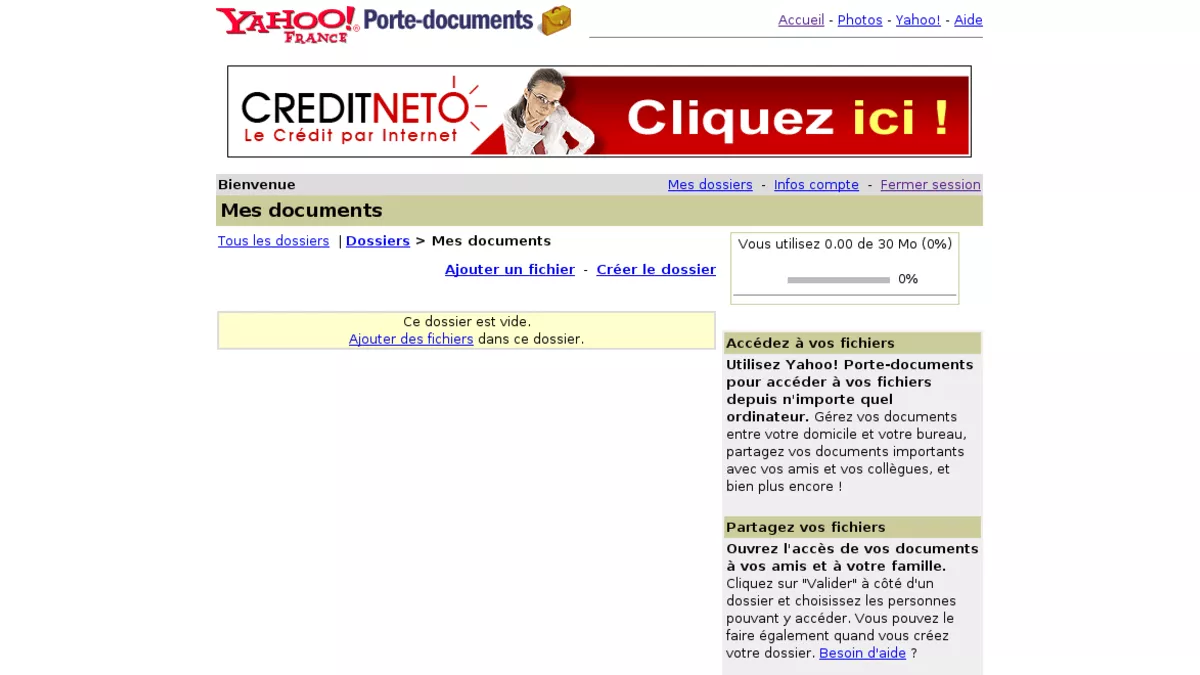 Yahoo! ferme son porte-documents en ligne